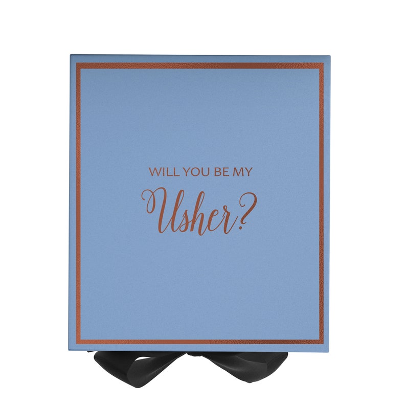 Proposal Box - Will You Be My Usher? - Light Blue Box W/ Bow - Etsy