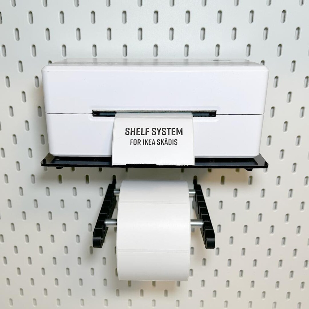 Thermal Label Printer Shelf & Label Holder (fanfold or Roll) for IKEA ...