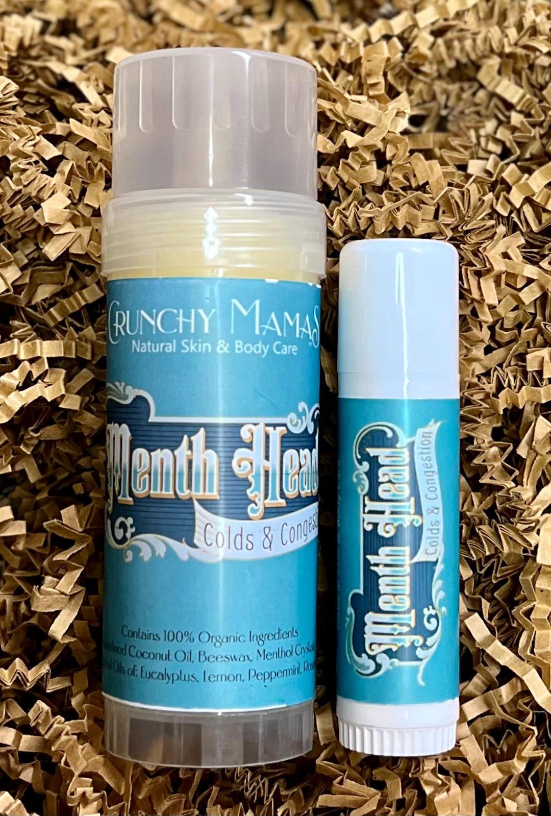 Organic Menthol Vapor Rub Stick: Natural Cold & Headache Relief - Etsy