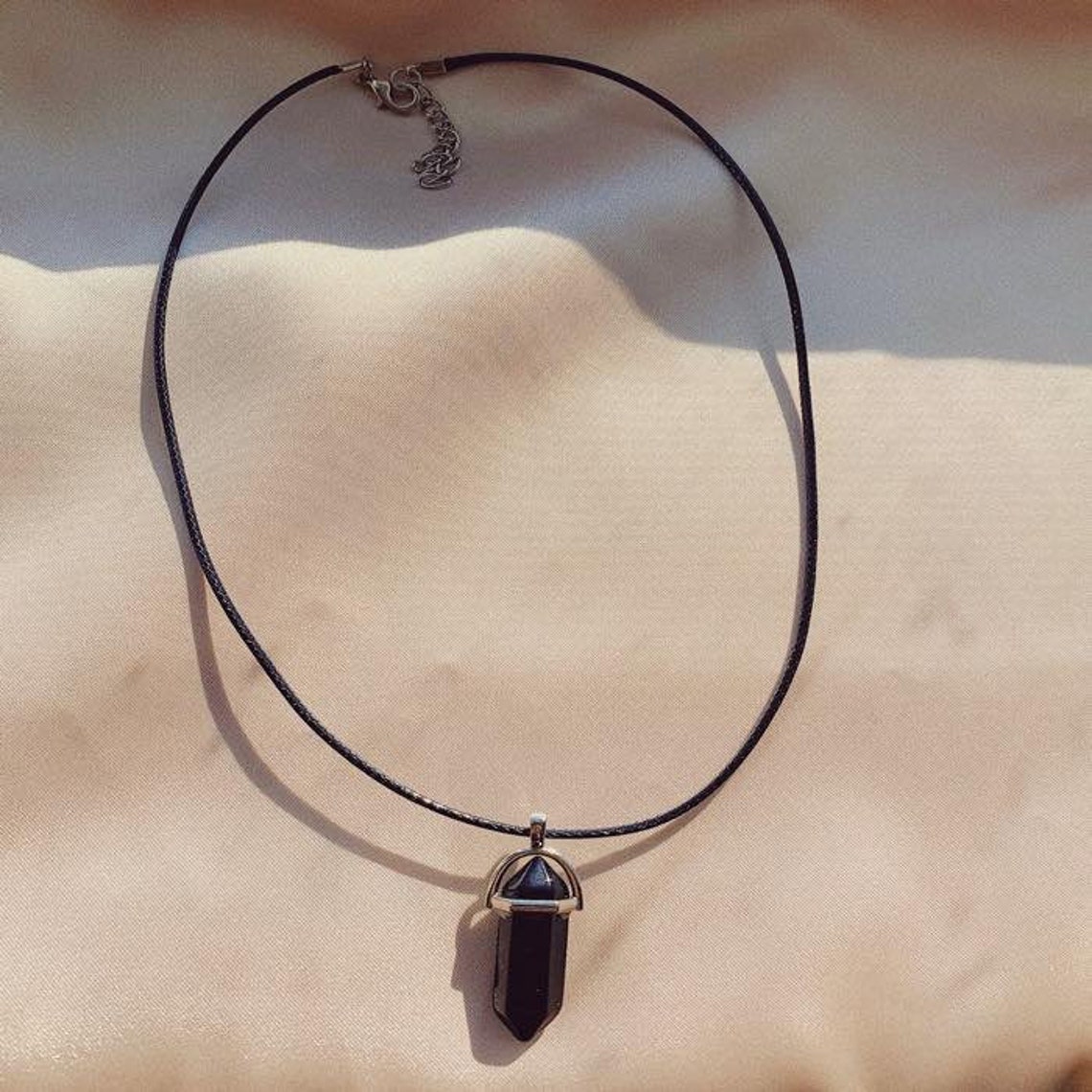Collar de cuarzo negro collares de cuarzo collares negros | Etsy