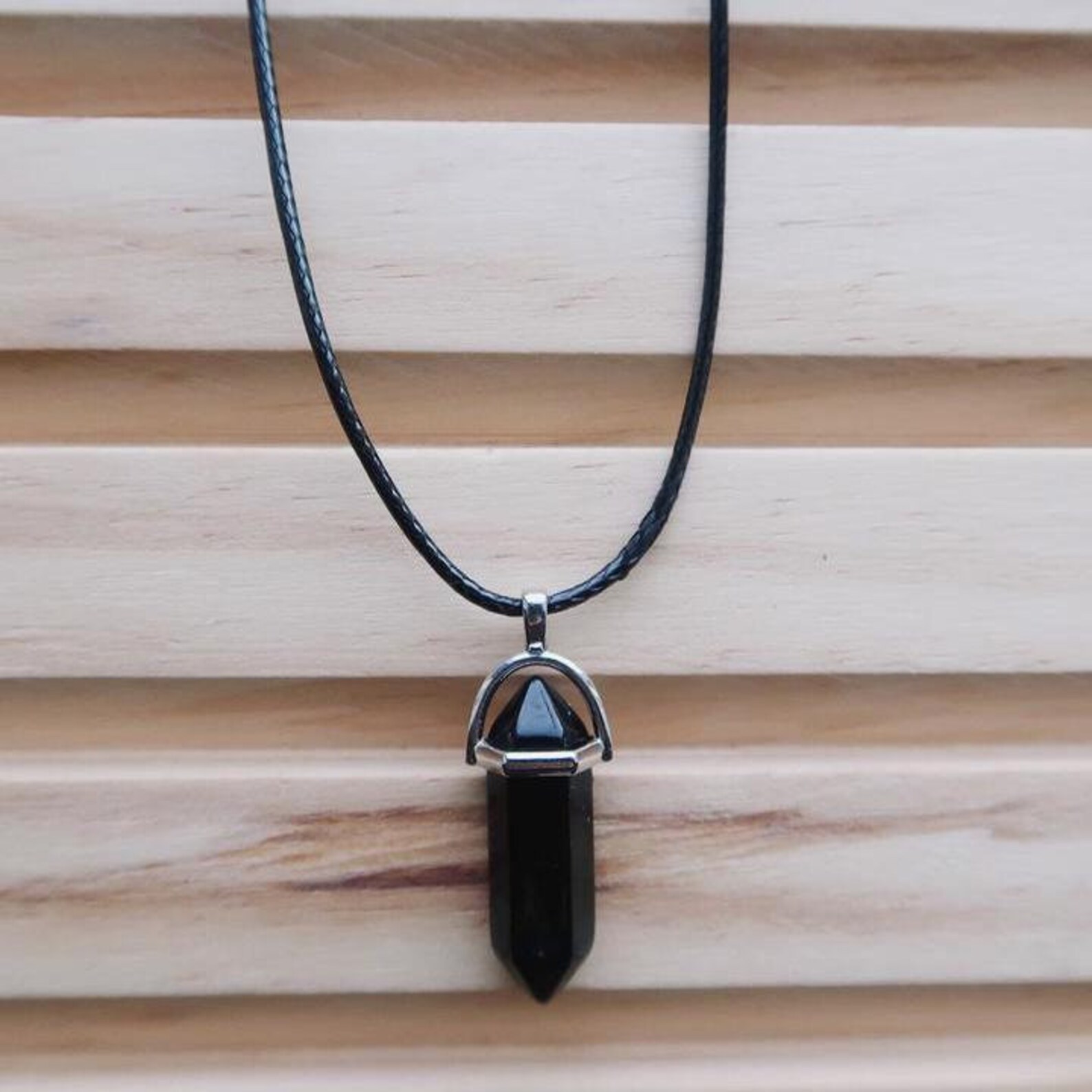 Collar de cuarzo negro collares de cuarzo collares negros | Etsy