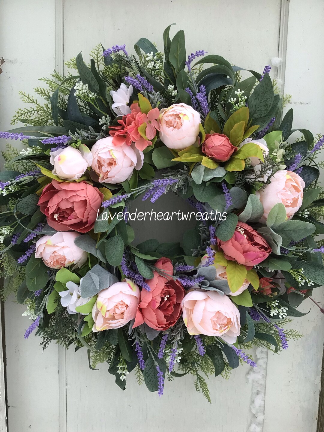 Spring/ Summer Door Wreath/ Wreath/ Door Wreath/ Peony Wreath ...