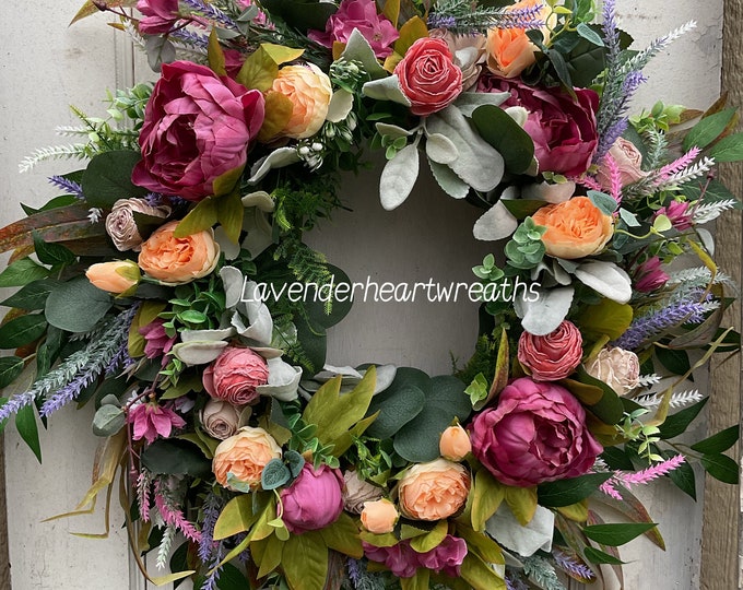 Extra Large Summer Door Wreath - Front Door Wreaths - Summer Door ...