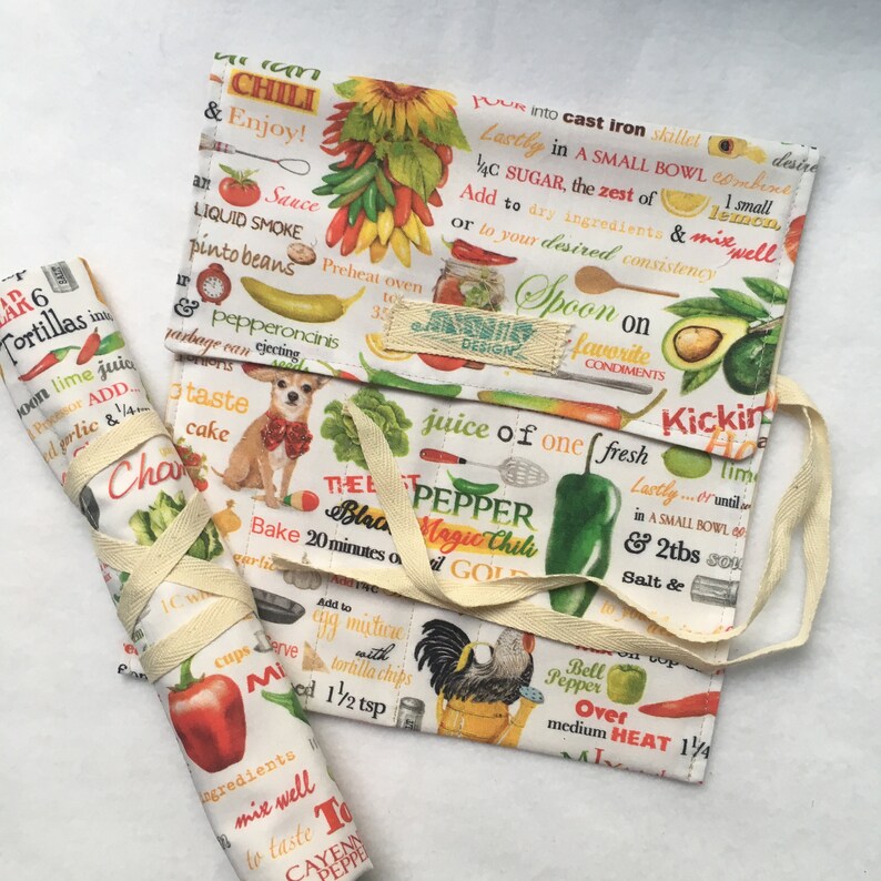 Cutlery Roll Wrap Utensil Wrap Travel Picnic Zero Waste - Etsy