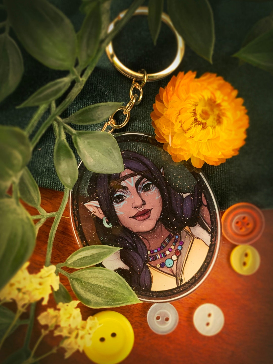 Critical Role - Veth Brenatto - 7cm Acrylic Glitter Keychain - Etsy UK