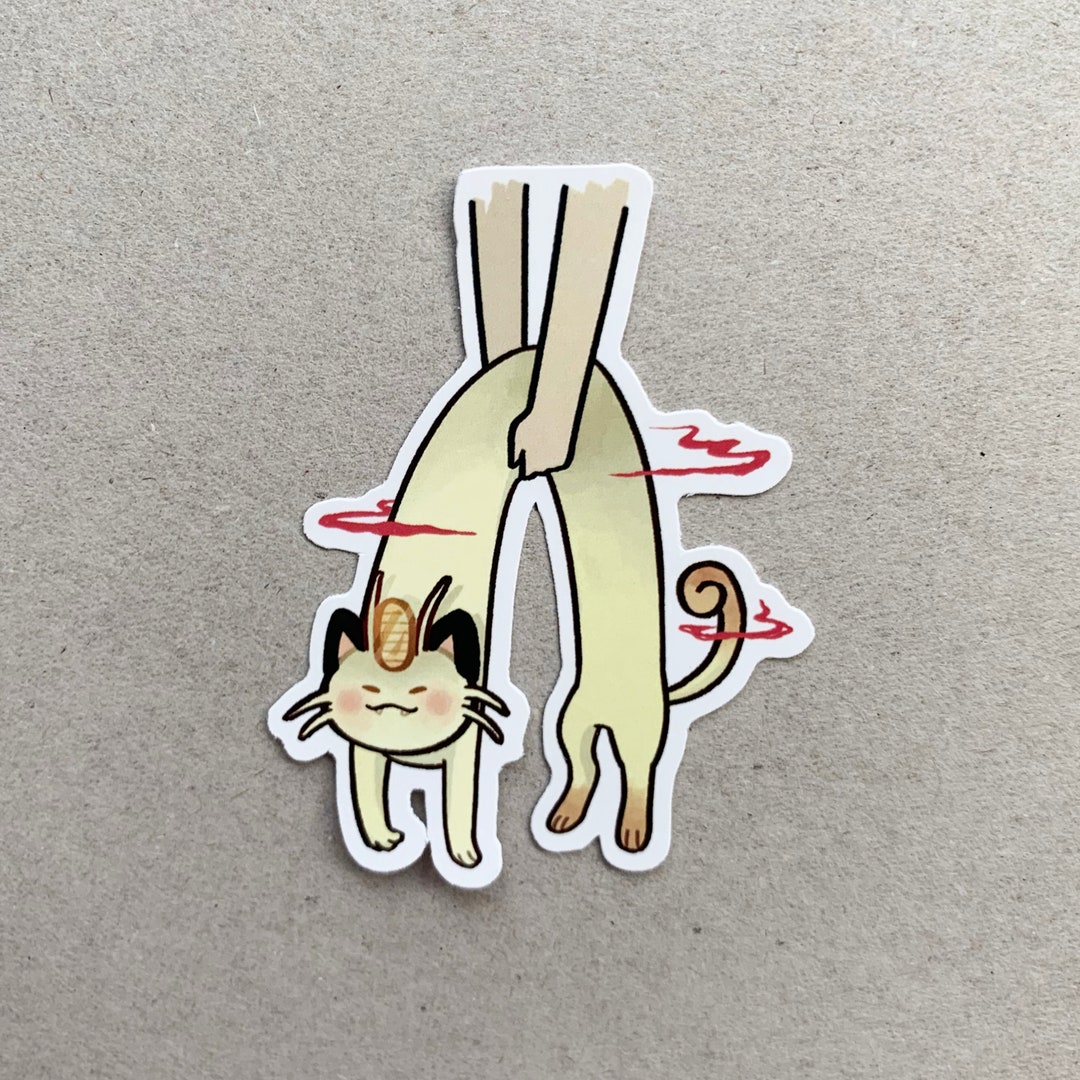 Gigantamax Meowth Sticker / Liquid Cat Sticker / Lucky Cat / - Etsy