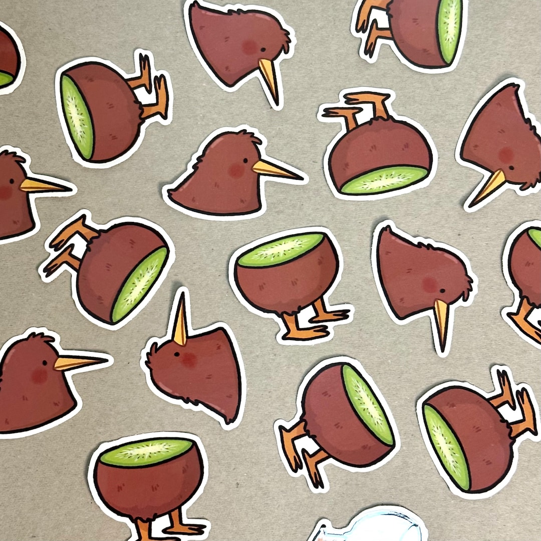 Kiwi Bird/fruit Pun Sticker - Cute Laptop Decal - Etsy
