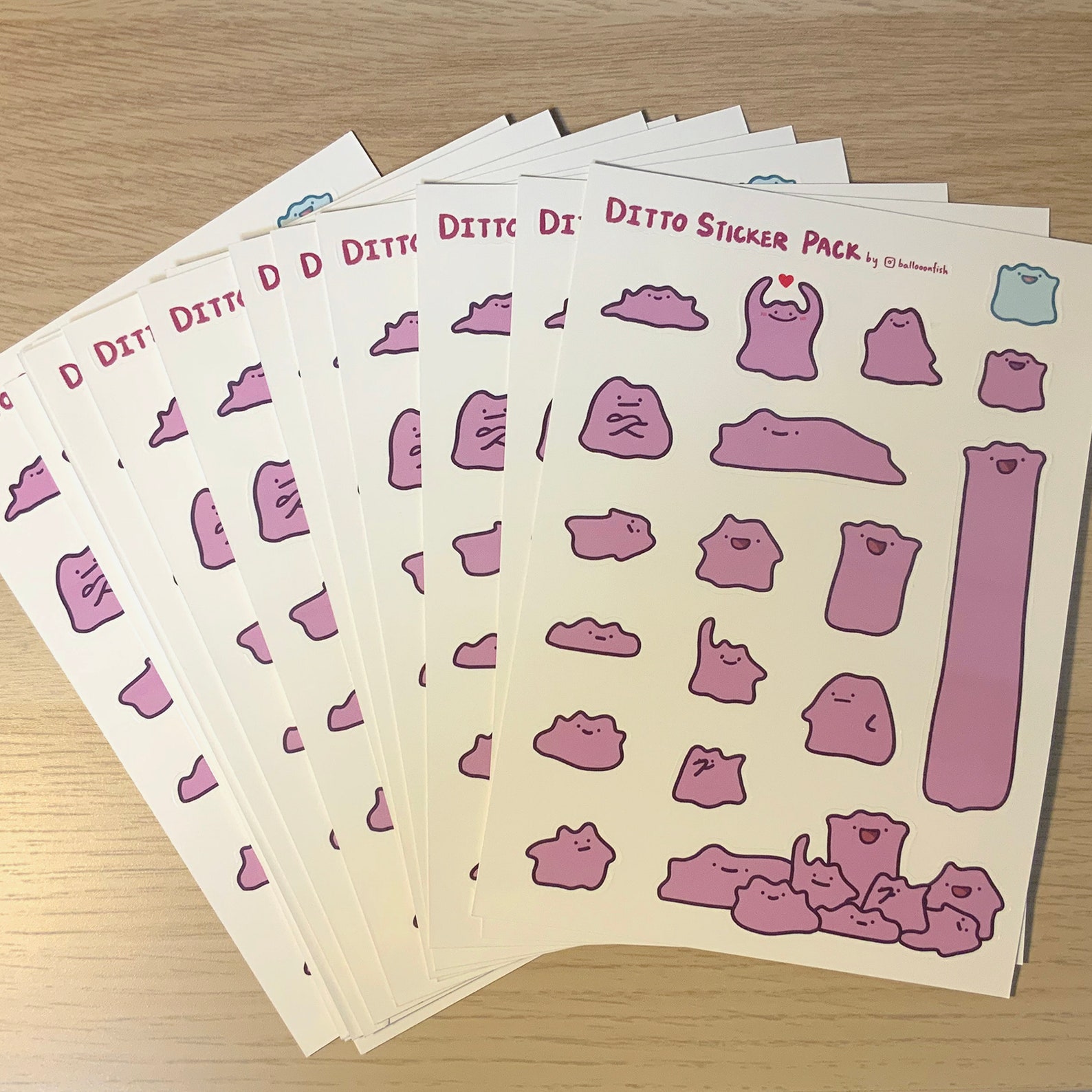 Ditto Pokemon Sticker Pack - Etsy
