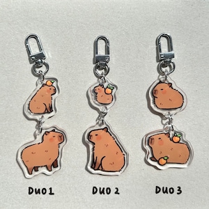 Cute Capybara Acrylic Charm / Keychain - Etsy