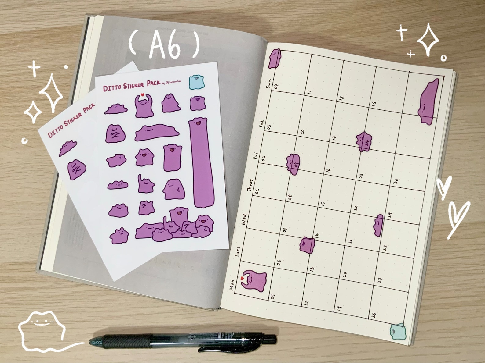 Ditto Pokemon Sticker Pack - Etsy