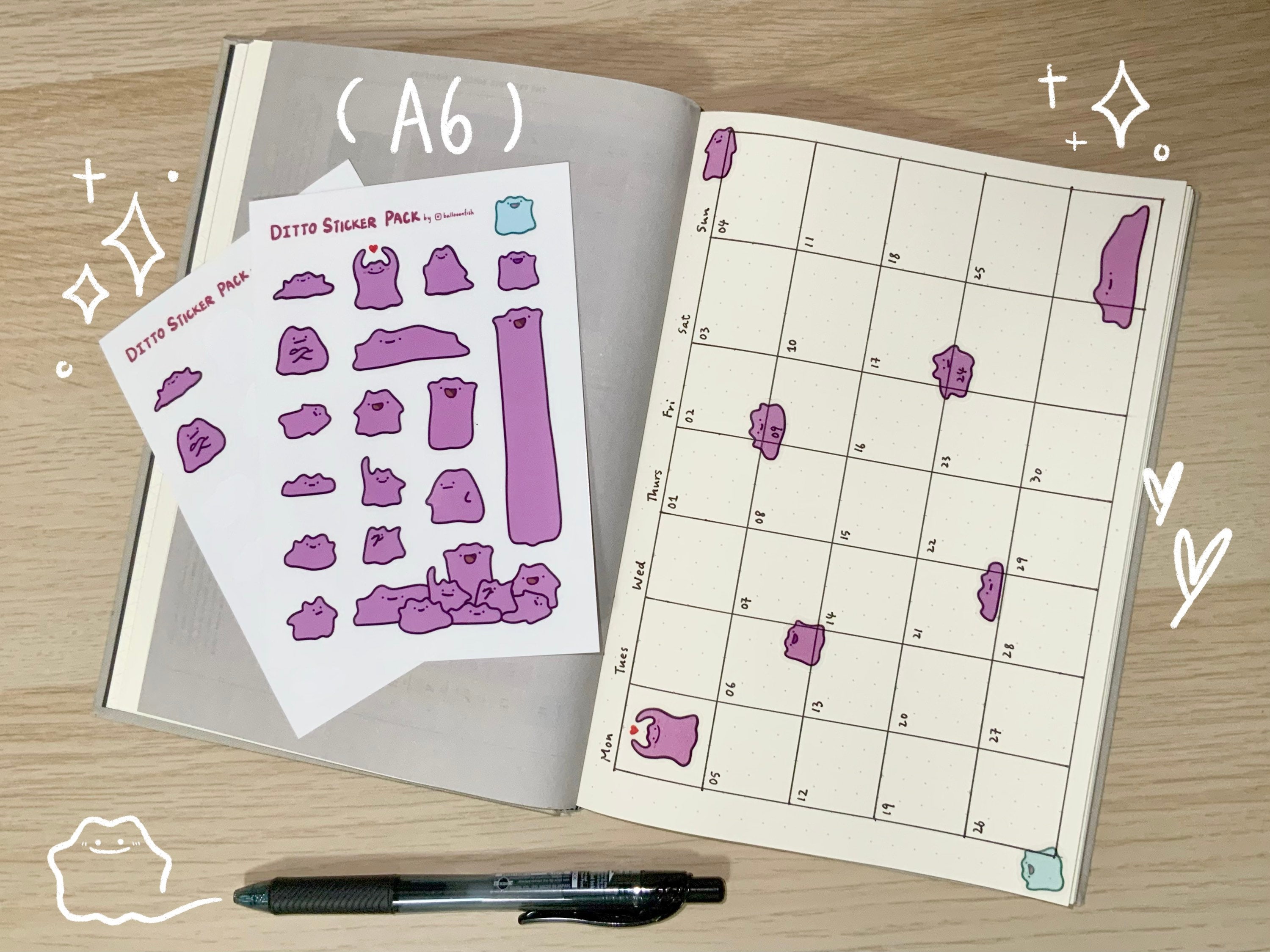 Ditto Pokemon Sticker Pack - Etsy