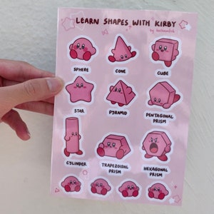 Kirby Shapes Sticker Pack - Etsy