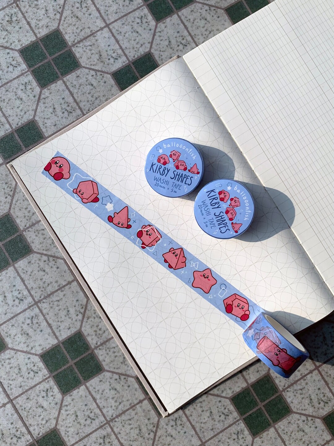 Kirby Shapes Washi Tape - Etsy
