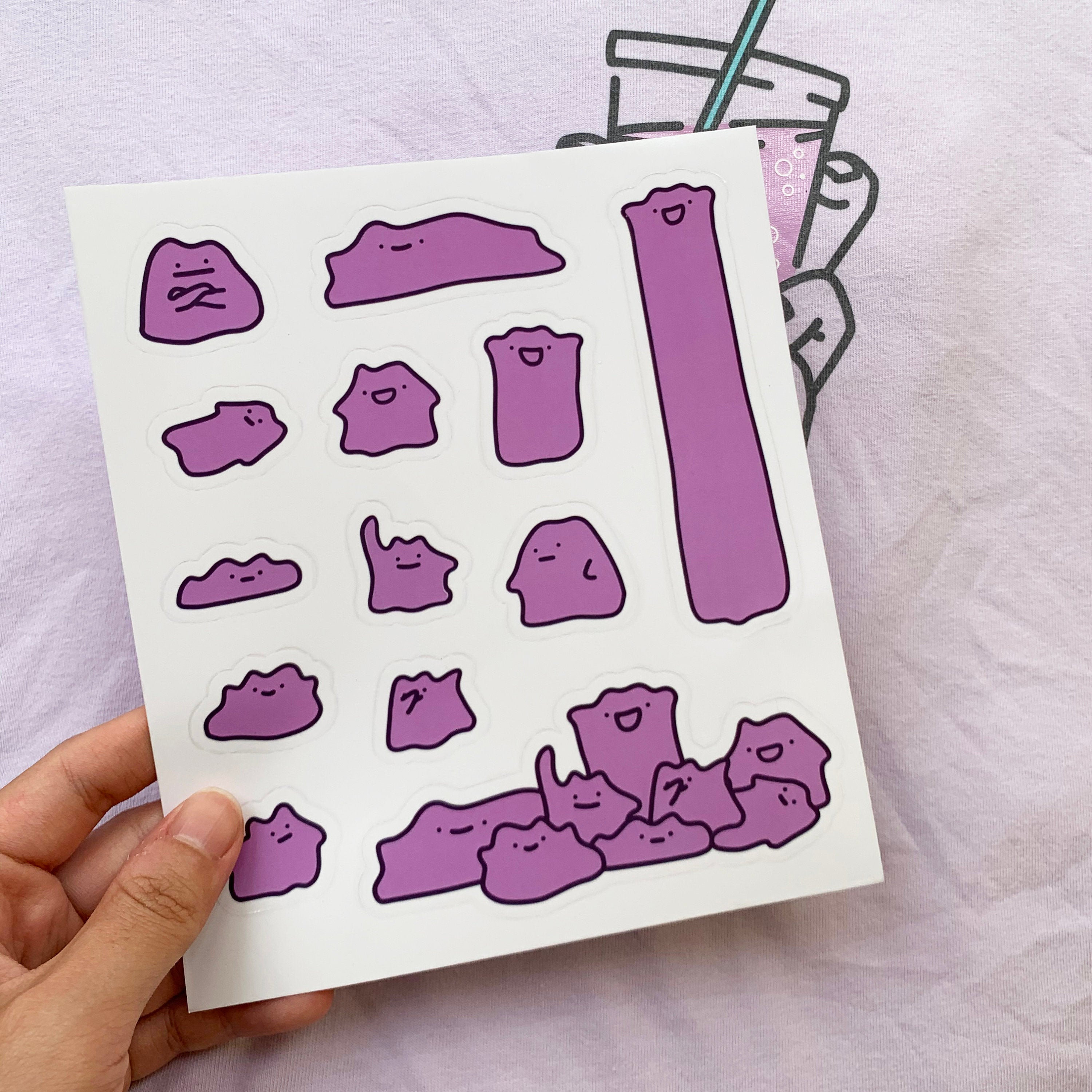 Ditto Pokemon Sticker Pack - Etsy