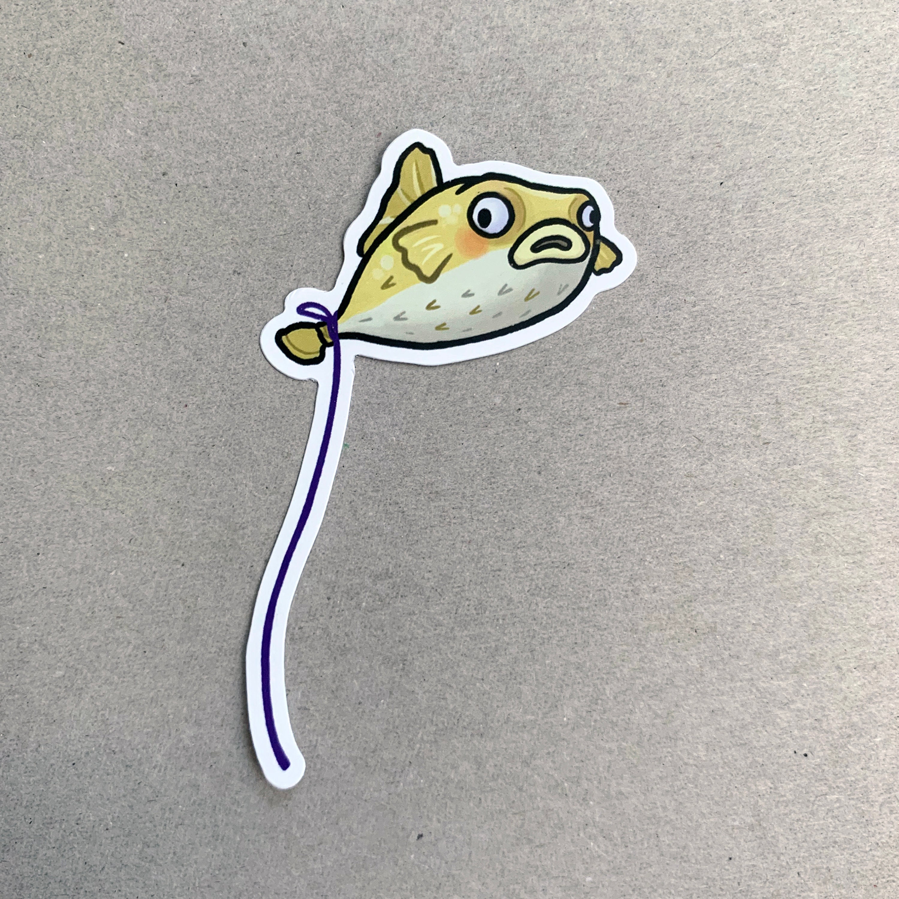Balloonfish sticker / pufferfish sticker / blowfish sticker / | Etsy