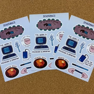 Severance TV Show Sticker Sheet: Glossy Matte Laminated Stickers - Etsy
