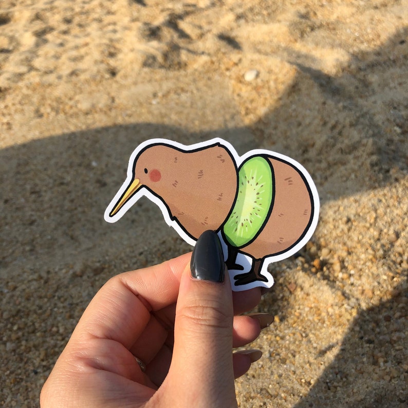 Kiwi Bird Sticker / Kiwi Fruit Sticker / Kiwi Pun | Etsy