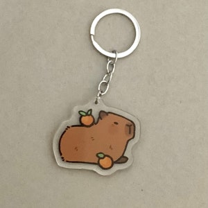 Cute Capybara Acrylic Charm / Keychain - Etsy