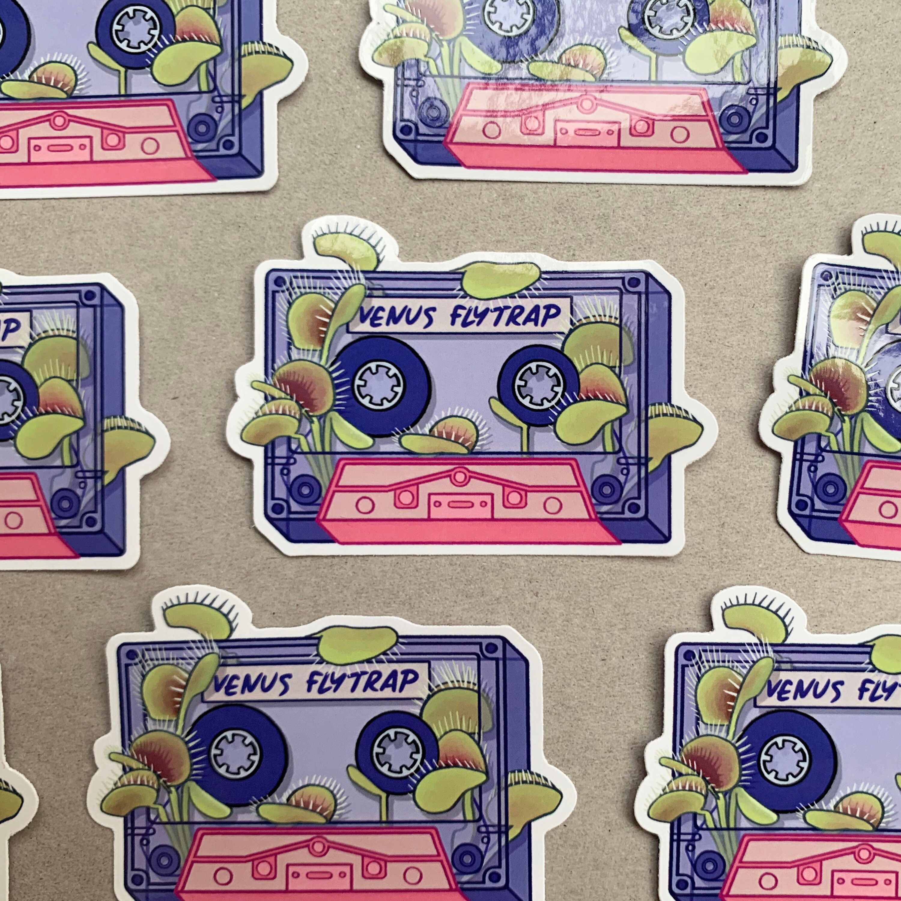 Venus Flytrap Cassette Tape Sticker - Vapourwave Plant Music - Etsy
