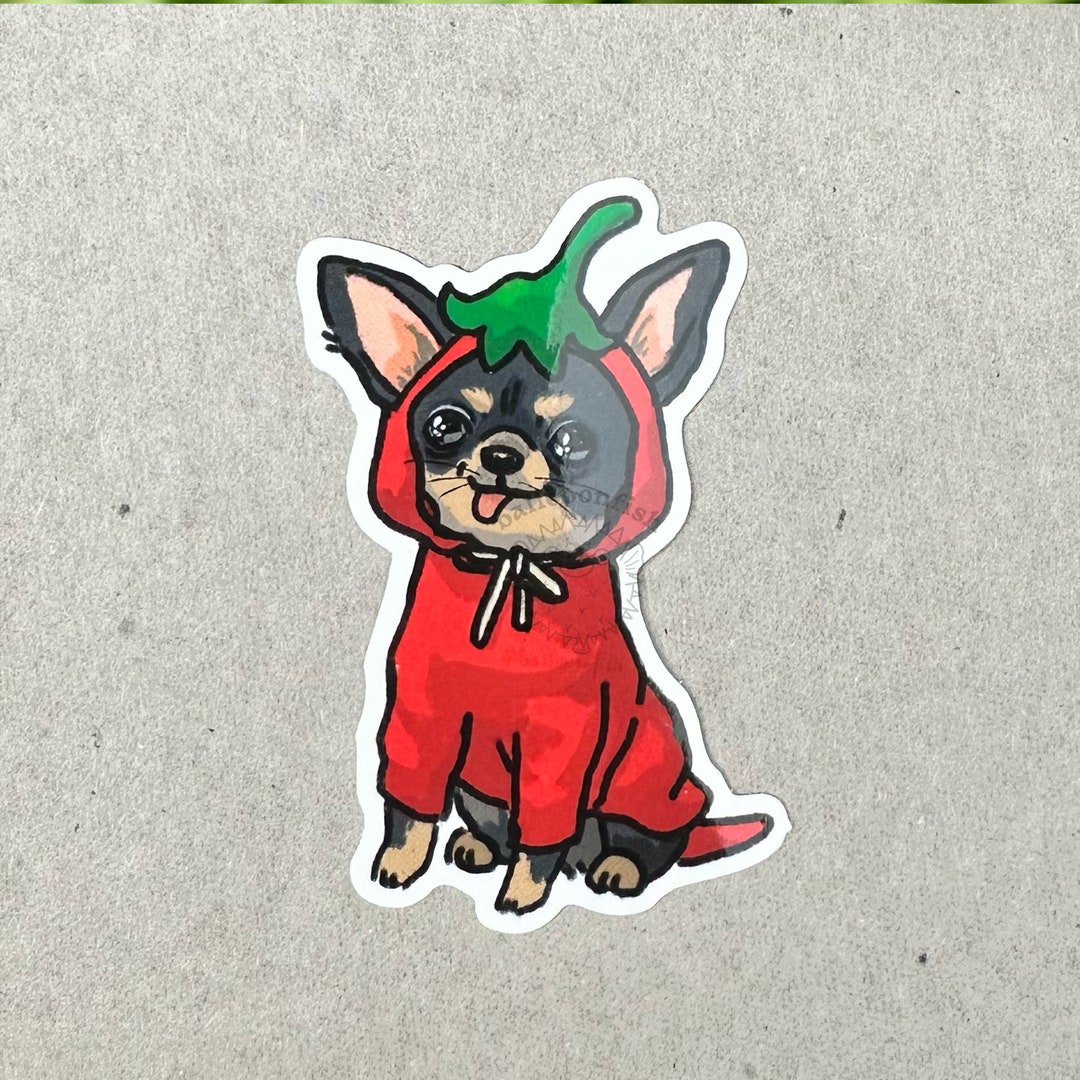Chilihuahua Sticker / Chili Pepper Chihuahua Pun - Etsy