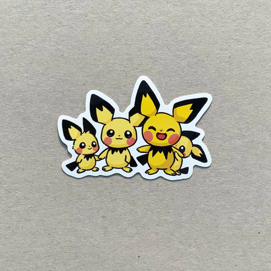 Pichu Family Sticker - Etsy