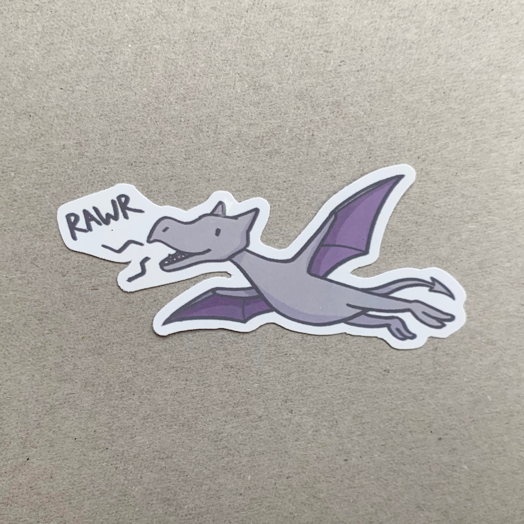 Aerodactyl Sticker / Flying Dinosaur / Pterosaur Sticker - Etsy