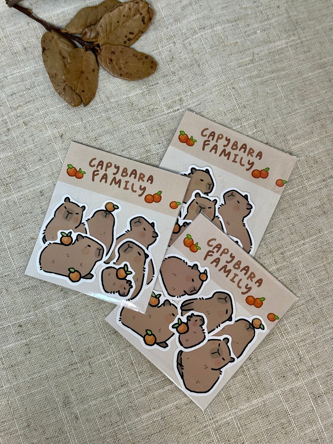 Capybara Family Sticker Pack - Etsy