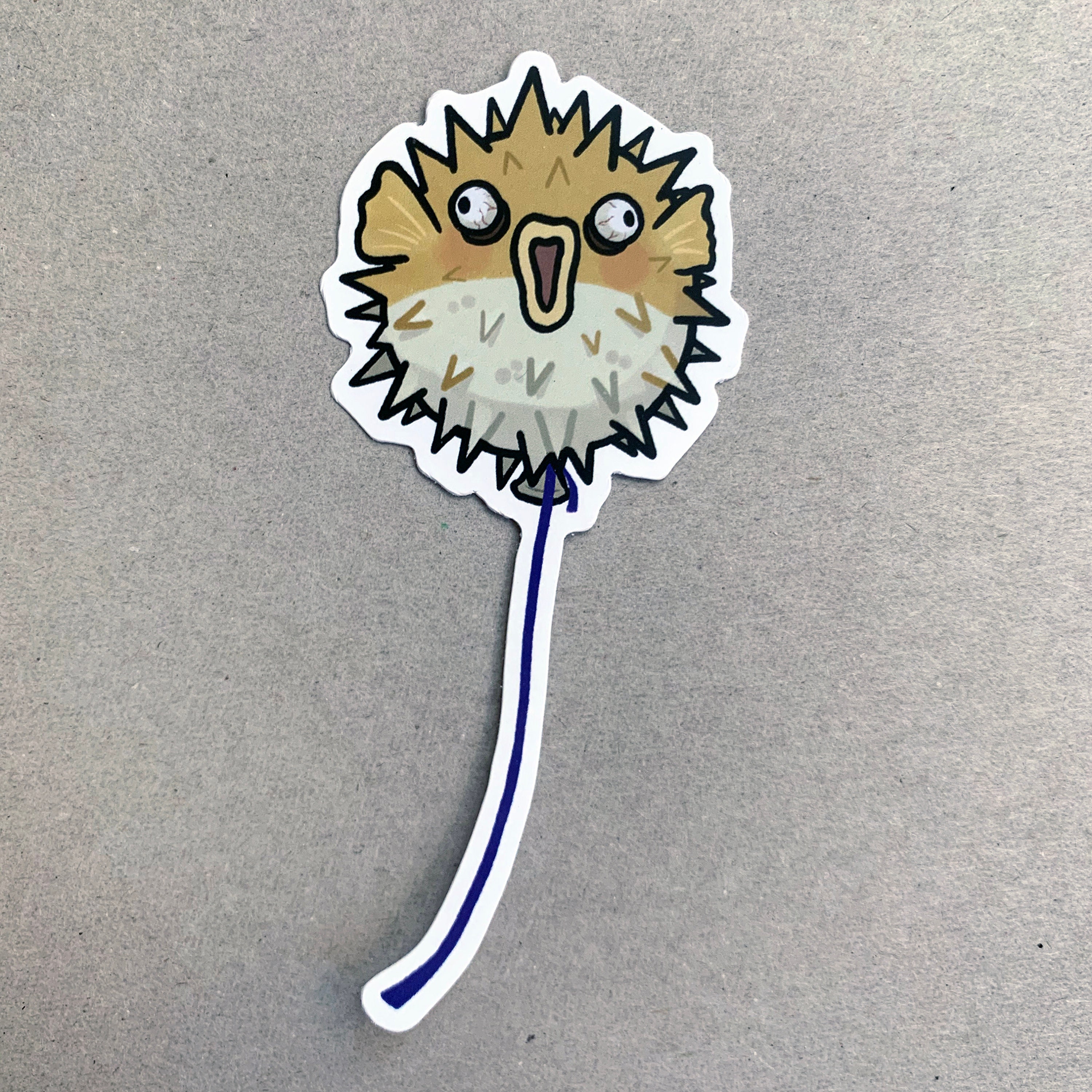Cartoon Pufferfish Sticker Set – Glossy Balloon Fish Decals - Etsy