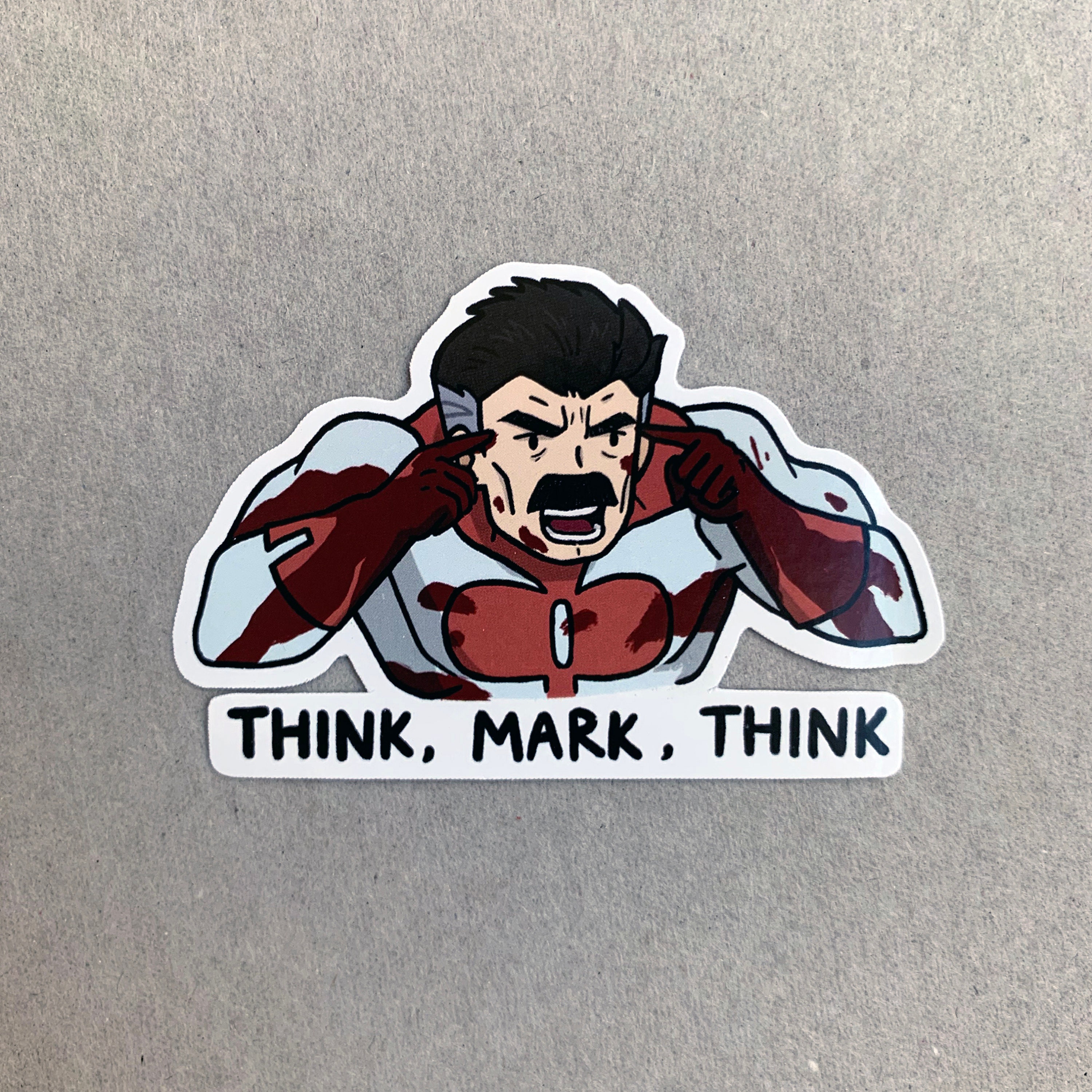 Invincible Omni Man Sticker / Invincibile Meme / Think Mark | Etsy UK