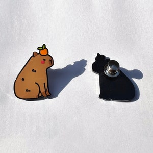 Cute Capybara Enamel Pin: Backpack & Bag Accessory - Etsy