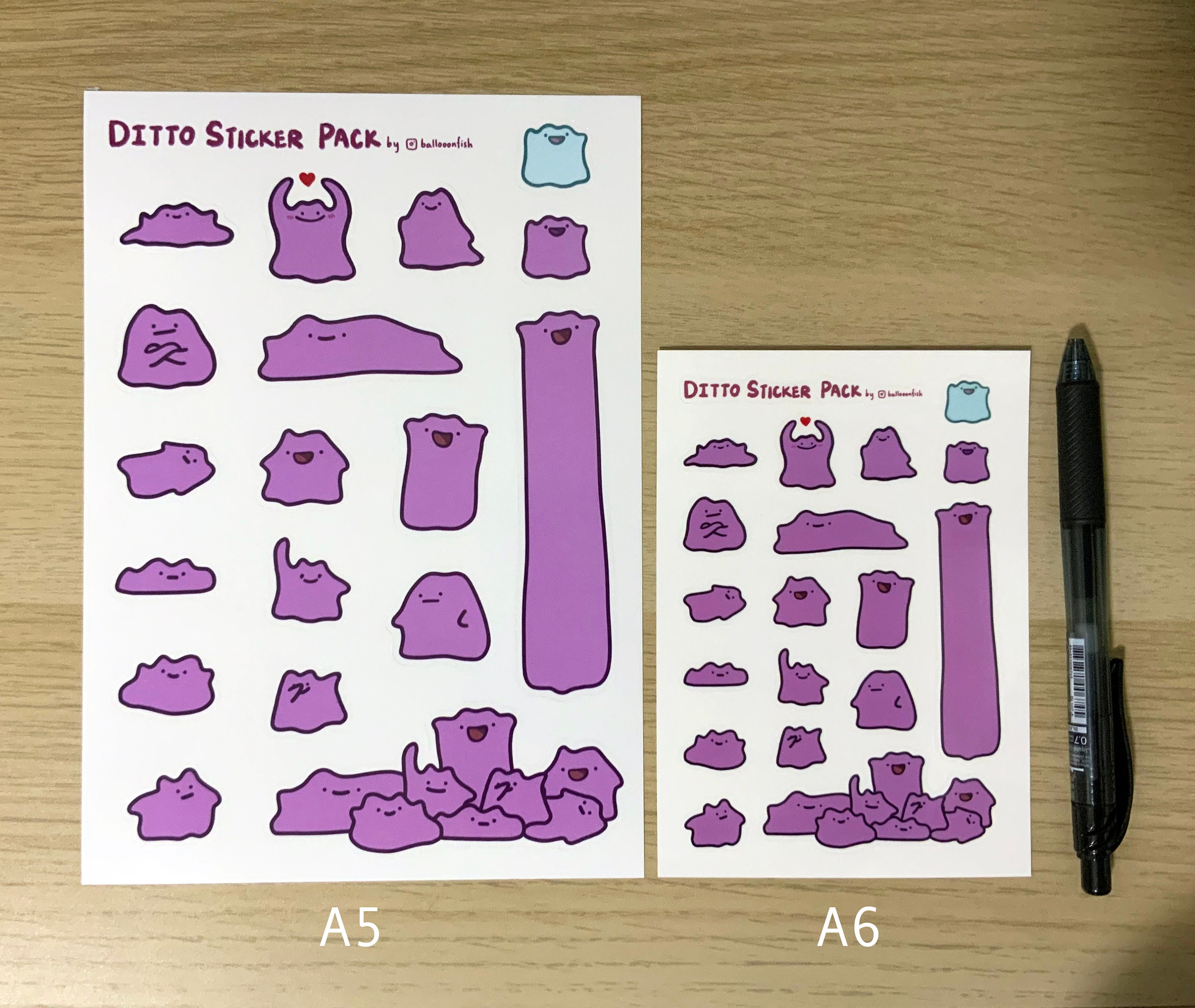 Ditto Pokemon Sticker Pack - Etsy