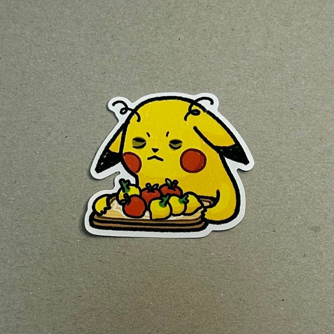 Sleepy Pikachu Collecting Berries Sticker / Sleep / Snorlax - Etsy