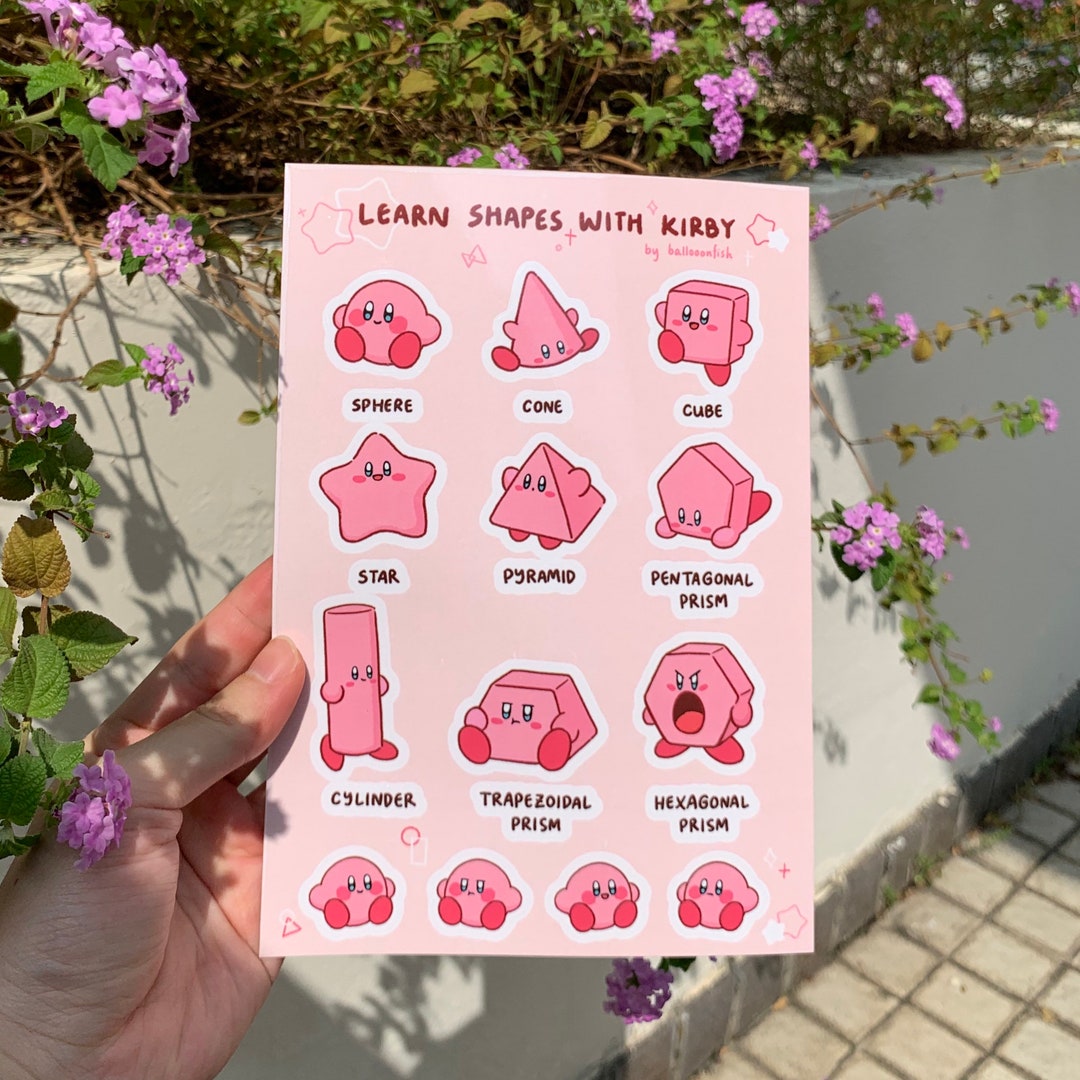 Kirby Shapes Sticker Pack - Etsy