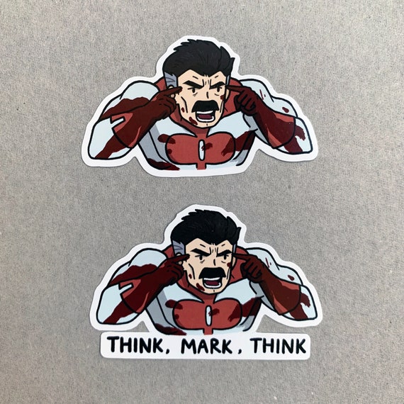Invincible Omni Man Sticker / Invincibile Meme / Think Mark | Etsy UK