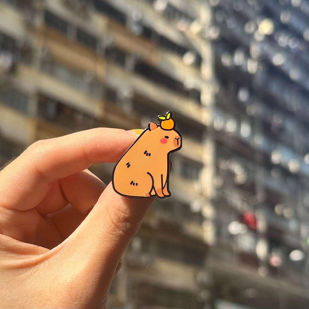 Cute Capybara Enamel Pin: Backpack & Bag Accessory - Etsy