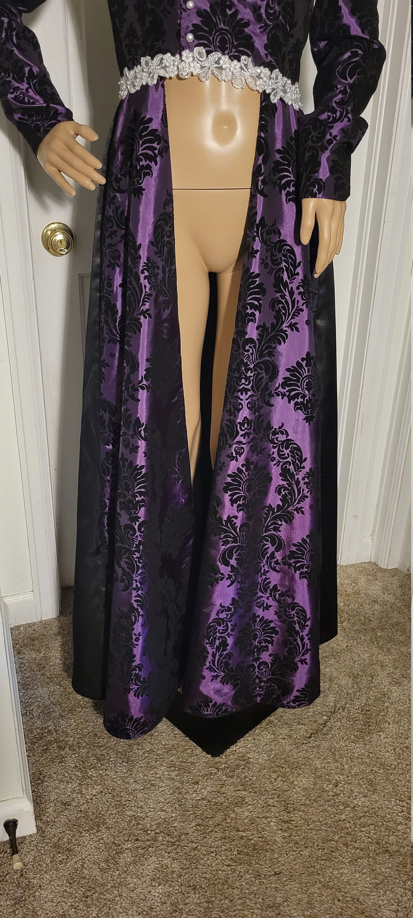 Custom Size - Handmade Purple and Black Renaissance/pirate Vampire ...