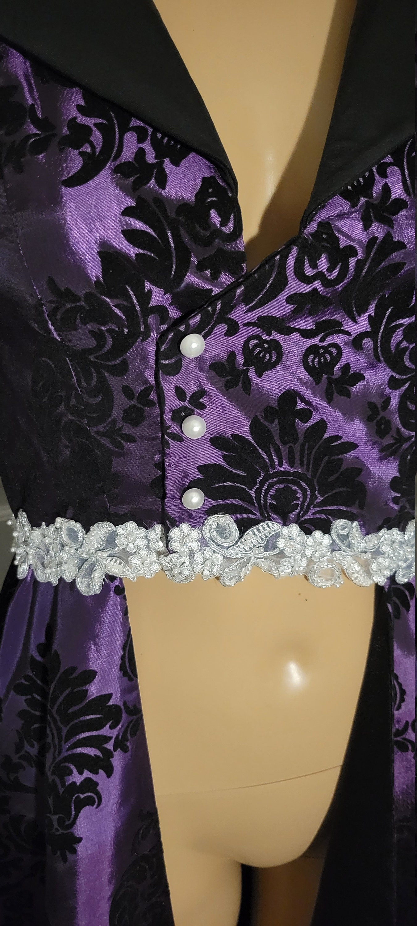 Handmade Purple and Black Renaissance/pirate/ Vampire Gothic Coat ...