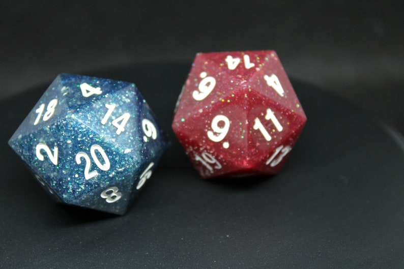 Custom Jumbo D20 – Oversized Handmade Resin Dice for Dnd, Pathfinder ...