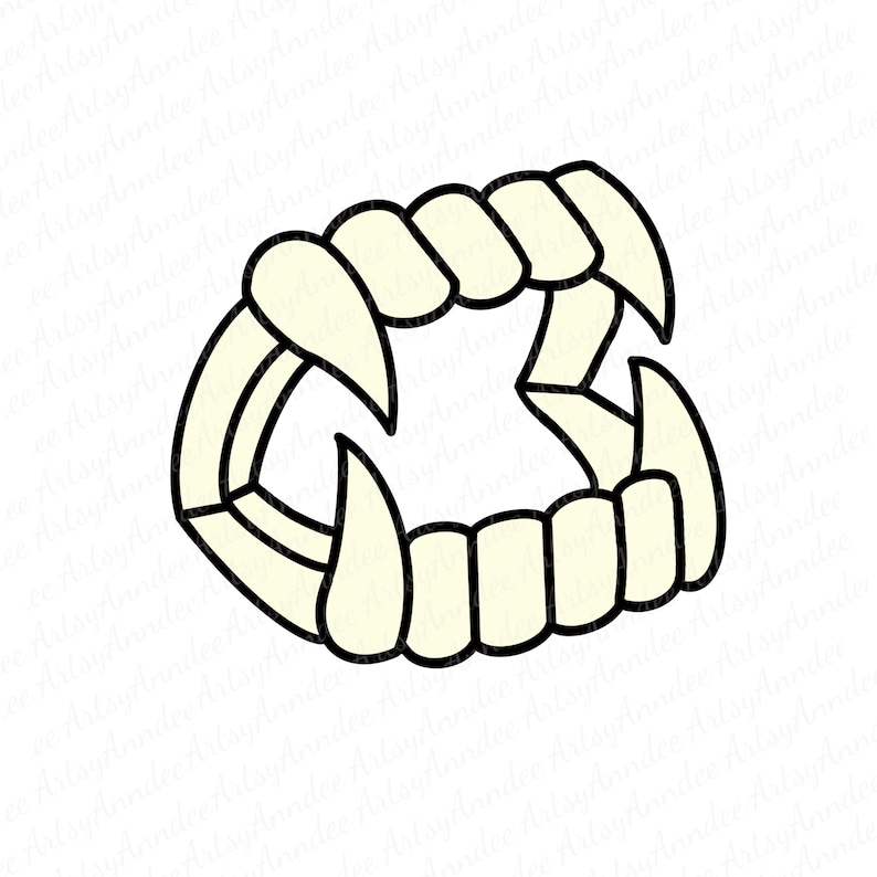 Vampire Fangs Stained Glass Pattern - Etsy
