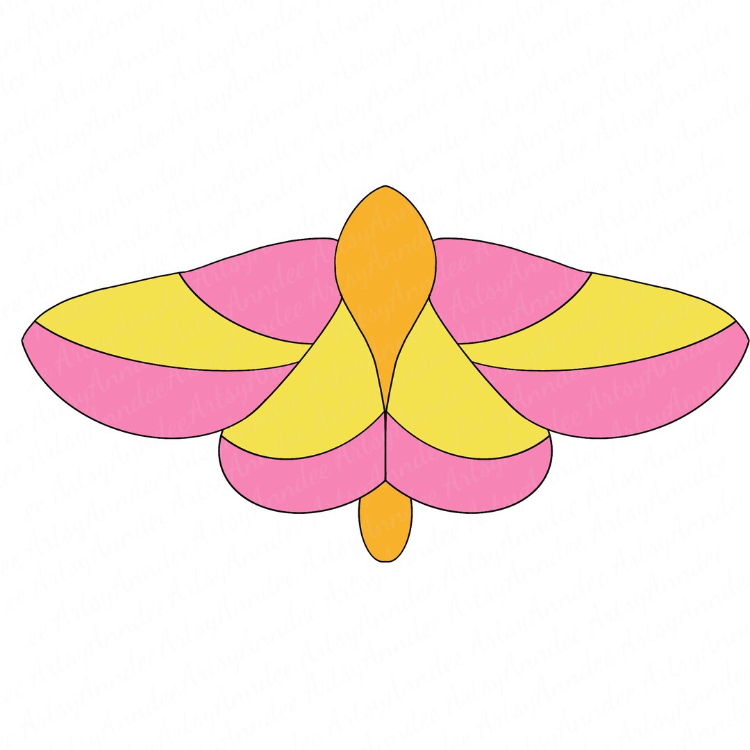 Rosy Maple Moth Stained Glass Pattern - Etsy
