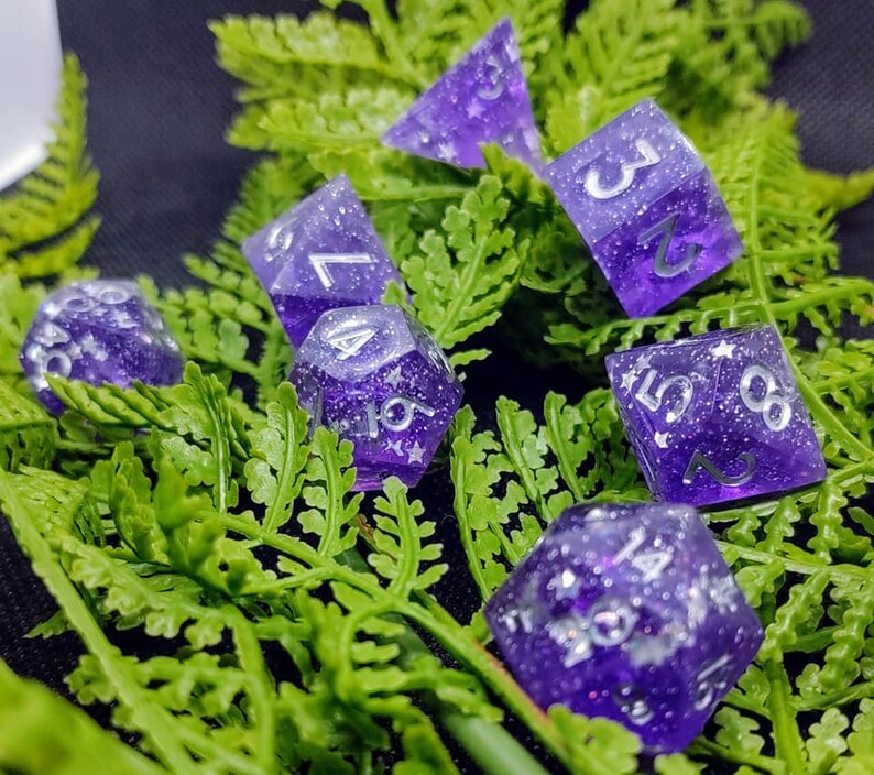 Custom Handmade Polyhedral Dice Set: Sharp Edge Resin RPG Dice - Etsy