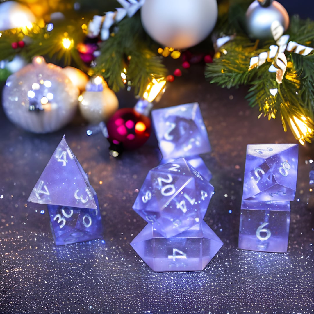 Custom Handmade Polyhedral Dice Set: Sharp Edge Resin RPG Dice - Etsy