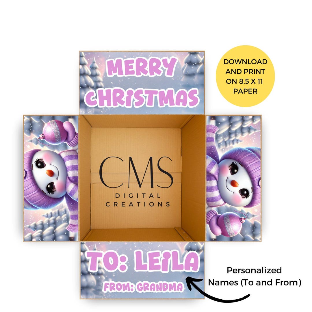 Digital Sticker Kit Digital Box Flaps Printable Box Flaps Care Package ...