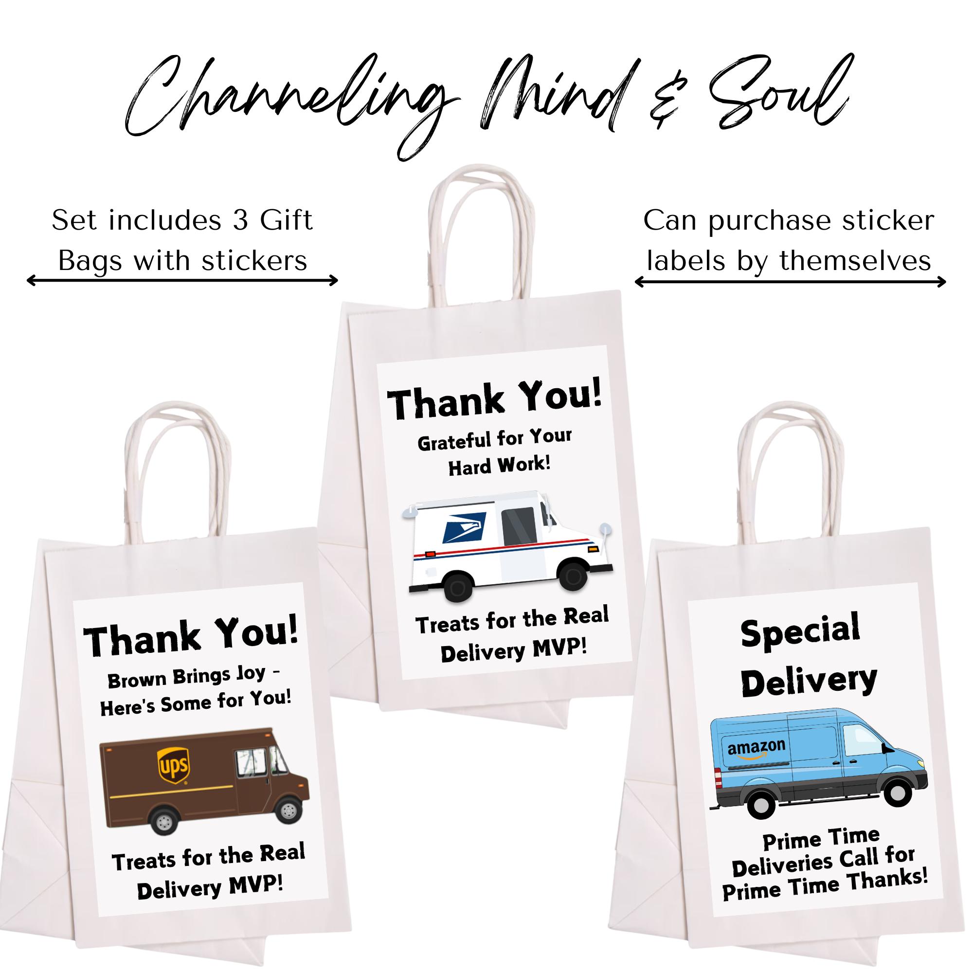 Delivery Driver Gift Bags | Delivery Driver Thank You | Mailman Thank ...