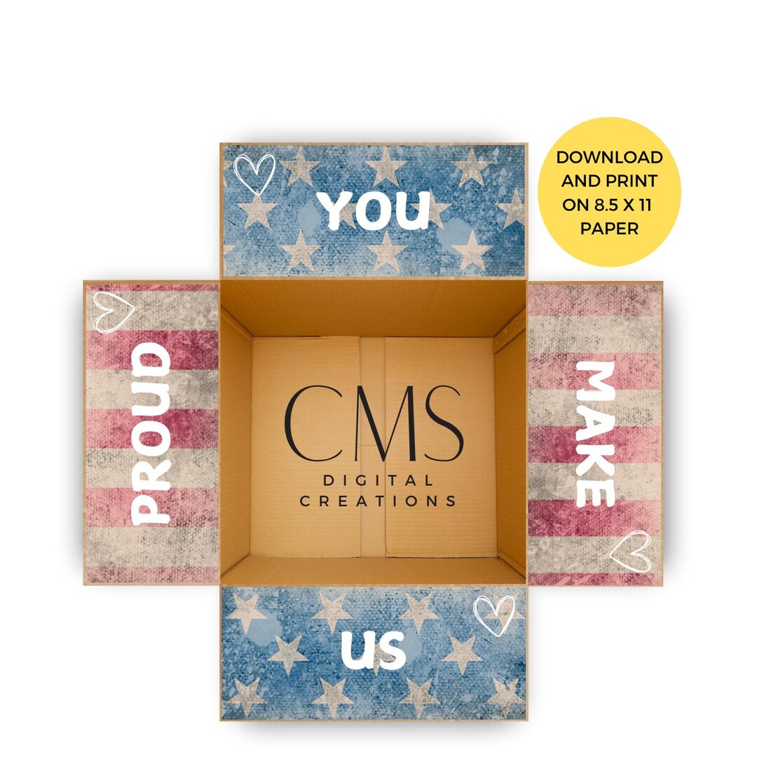 Digital Sticker Kit Digital Box Flaps Printable Box Flaps Care Package ...