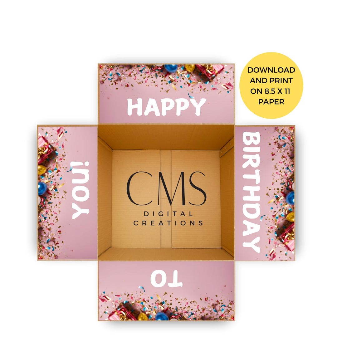 Digital Sticker Kit Digital Box Flaps Printable Box Flaps Care Package ...