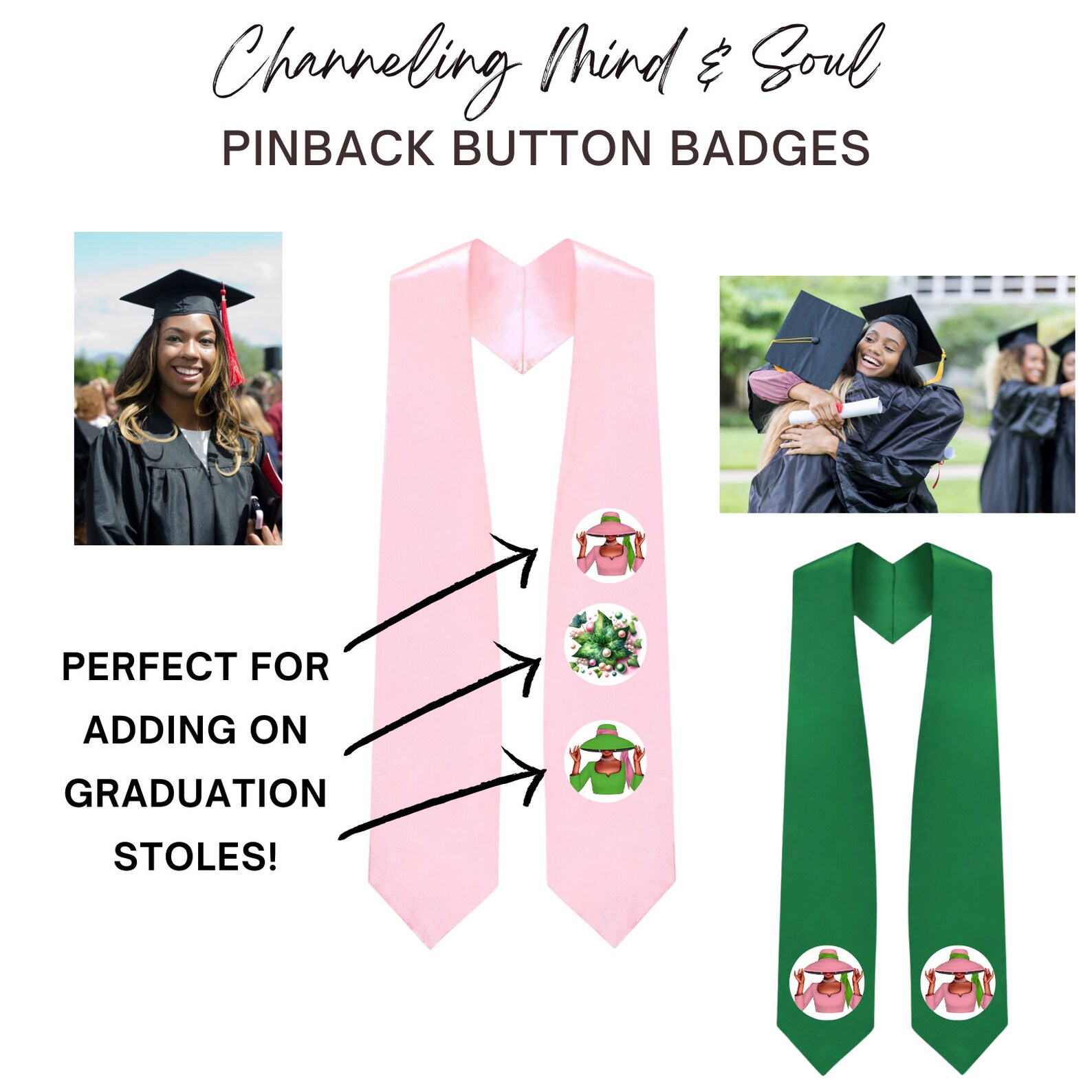 Pink and Greek Sorority Badge | Sorority Merch | Soror Pin | 2.25 ...
