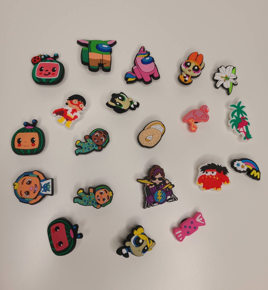 Fun Shoe Charms Shoe Clips Kids Flamingo Powerpuff Among US Shoes ...