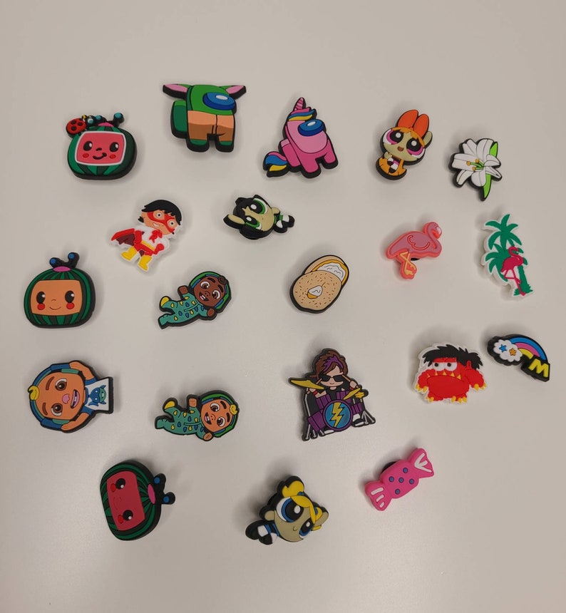 Fun Shoe Charms Shoe Clips Kids Flamingo Powerpuff Among US Shoes ...