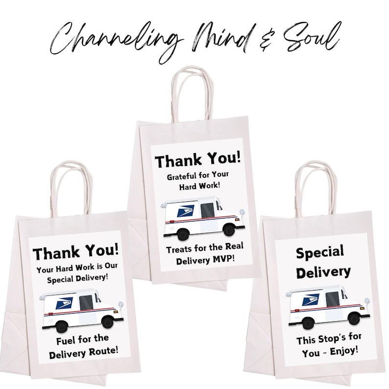 Delivery Driver Gift Bags | Delivery Driver Thank You | Mailman Thank ...